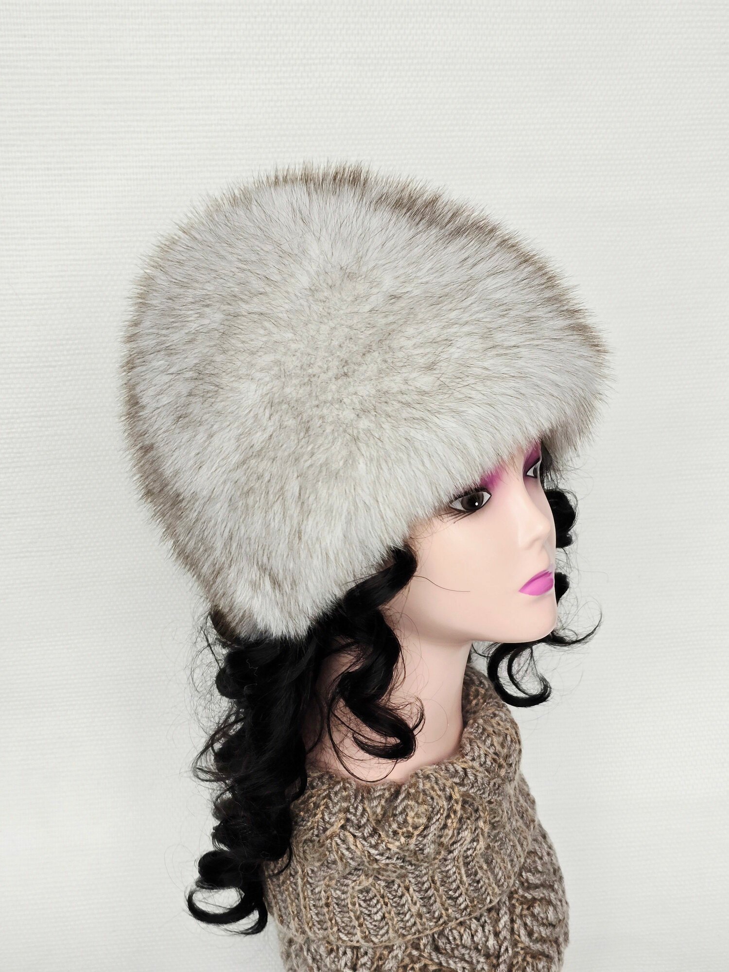 Шапка-бини экомех для женщин