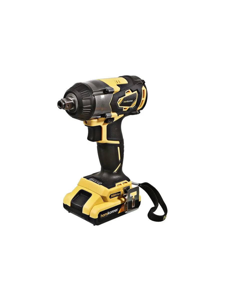 Гайковерт аккумуляторный Hanskonner HCD18350S, 350 Нм, с АКБ, 3 скорости