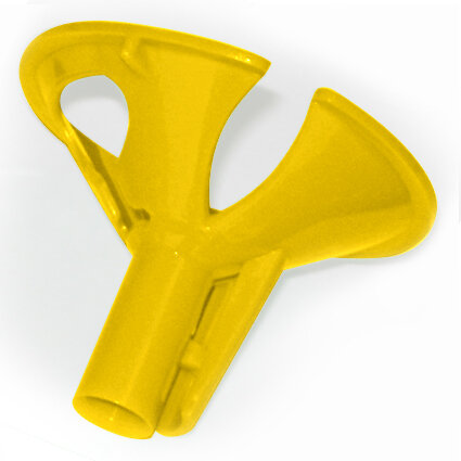 Держатели воздушных шаров ИПХ насадка с боковым зажимом, желтый, 100 шт
