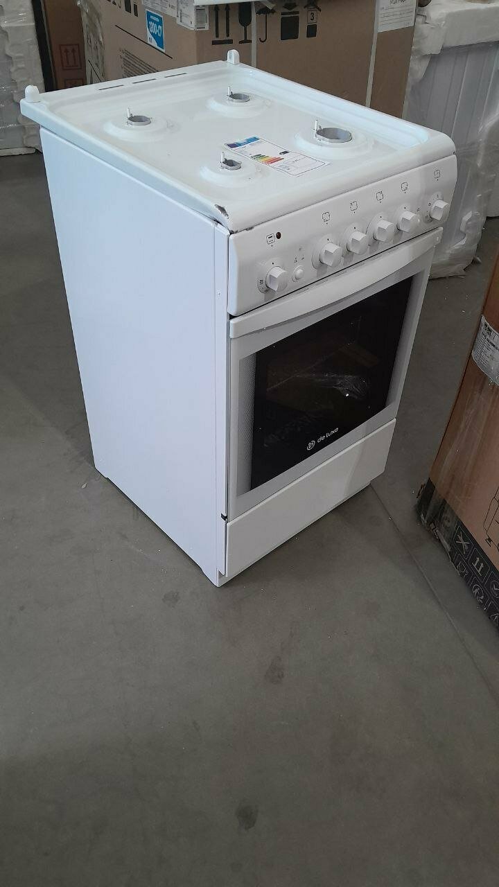 Плита комбинированная DE LUXE 506040.00гэ белый, кр., чугун (уценка)