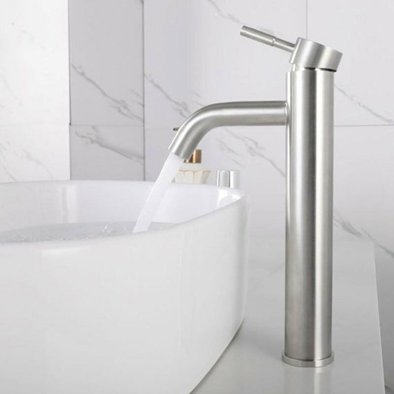 Трансграничный однорычажный кран для холодной воды, смеситель для раковины из нержавеющей стали 304, для умывальника, накладной раковины, смеситель для горячей и холодной воды в ванной комнате.