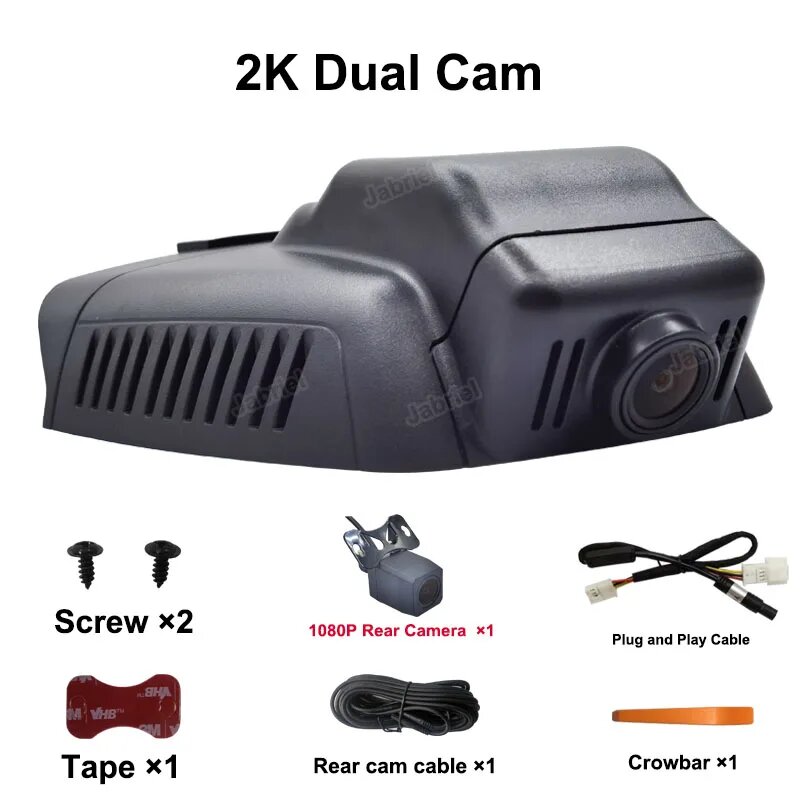 2K Dual Cam Автомобильный видеорегистратор Black