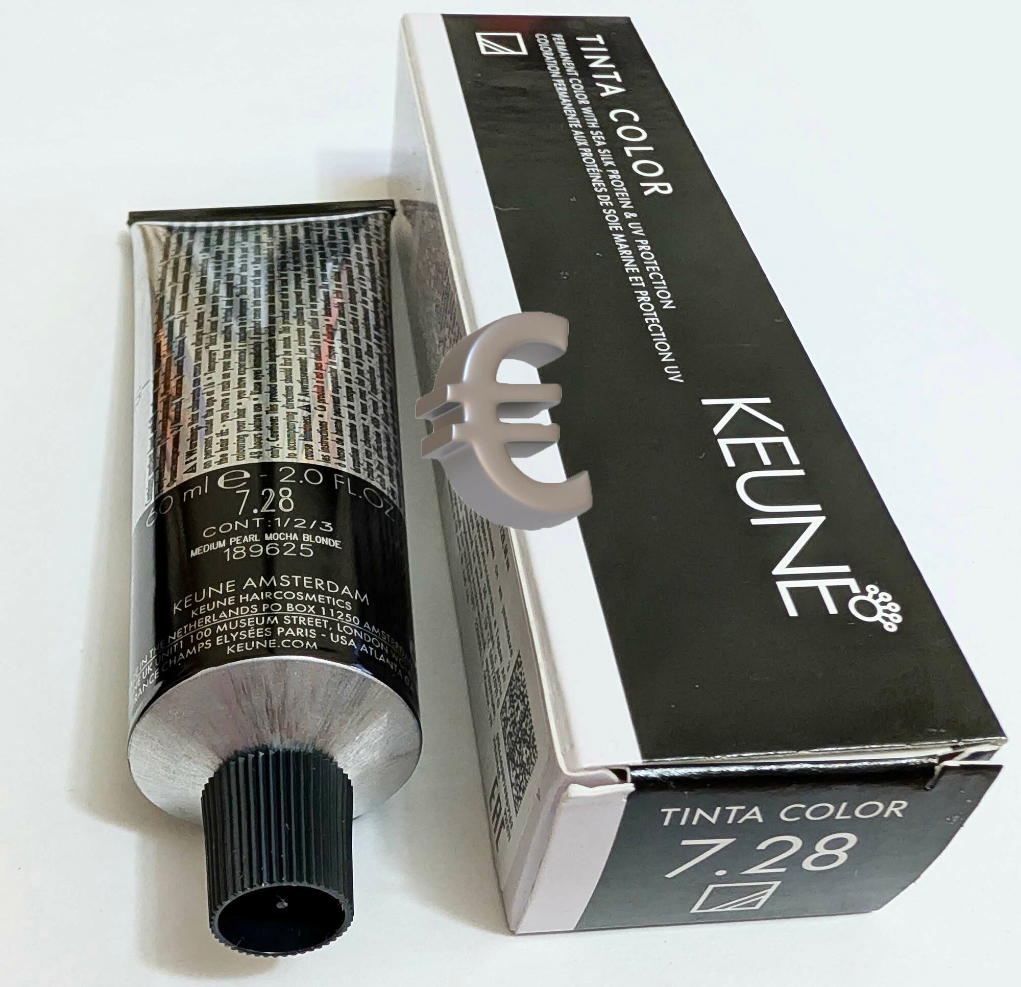 Keune Tinta Color 7.28 Средний блондин перламутровый коричневый Стойкая краска для волос 60 мл