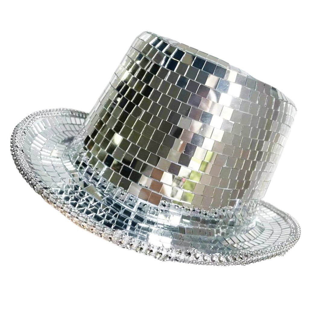 Диско-цилиндр с полным зеркалом в цилиндре-серебристый