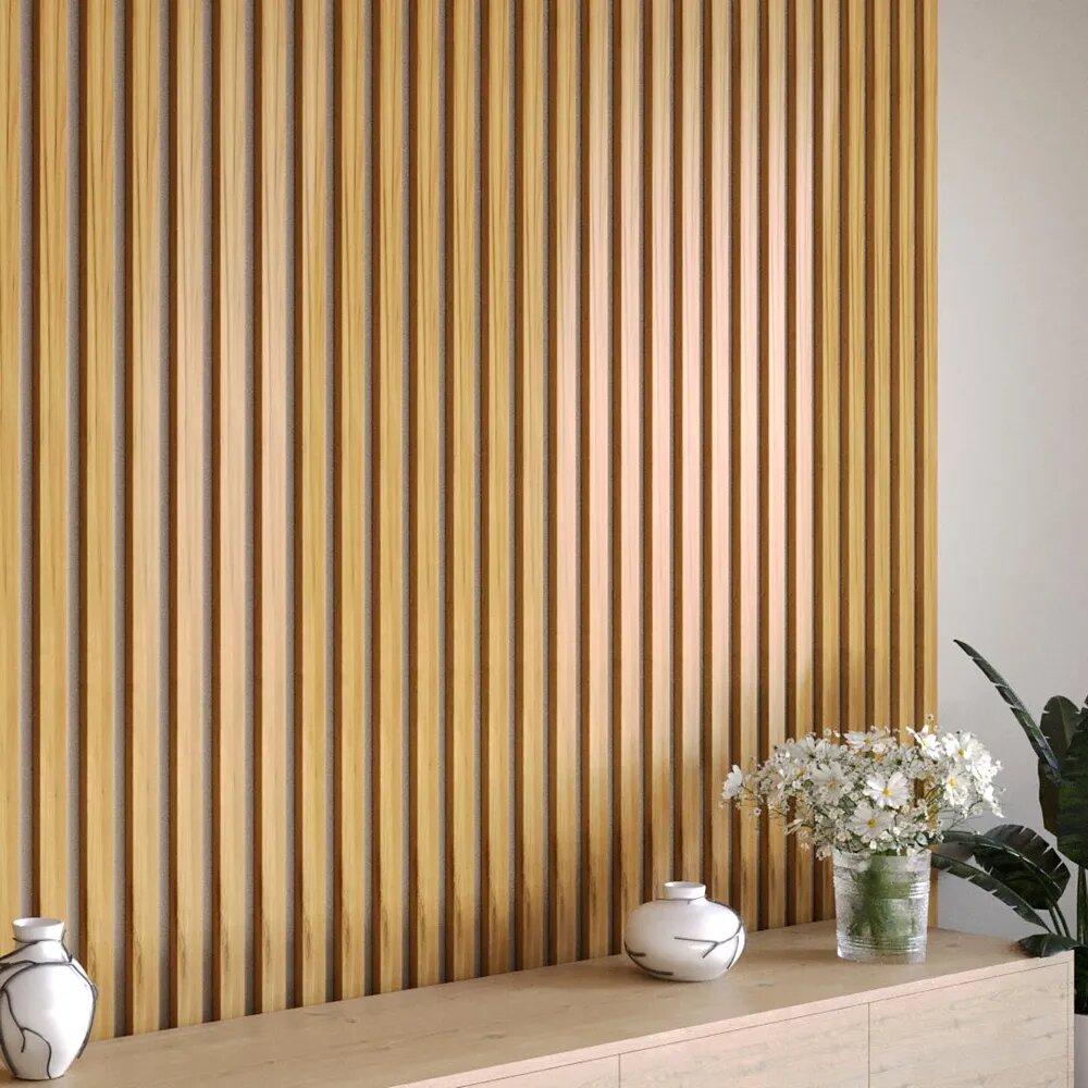 Интерьерная рейка МДФ Дуб Крафт Золотой 16*40*2800 МДФ - 10 шт