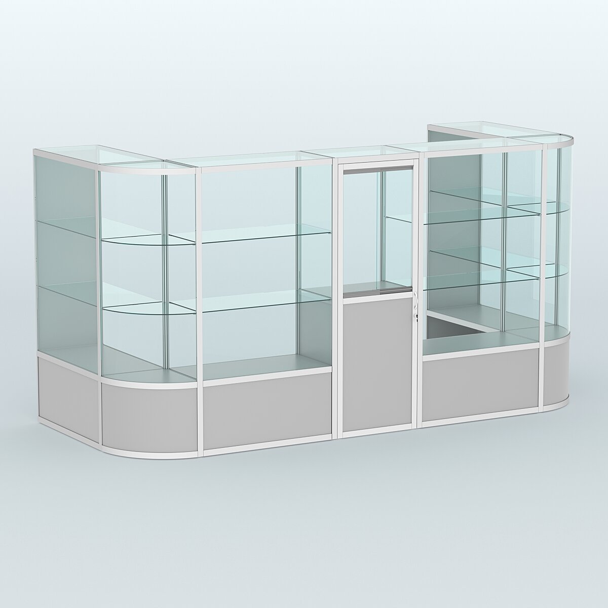 Павильон из профиля пристенный №11б (5,50 кв. м), Серый