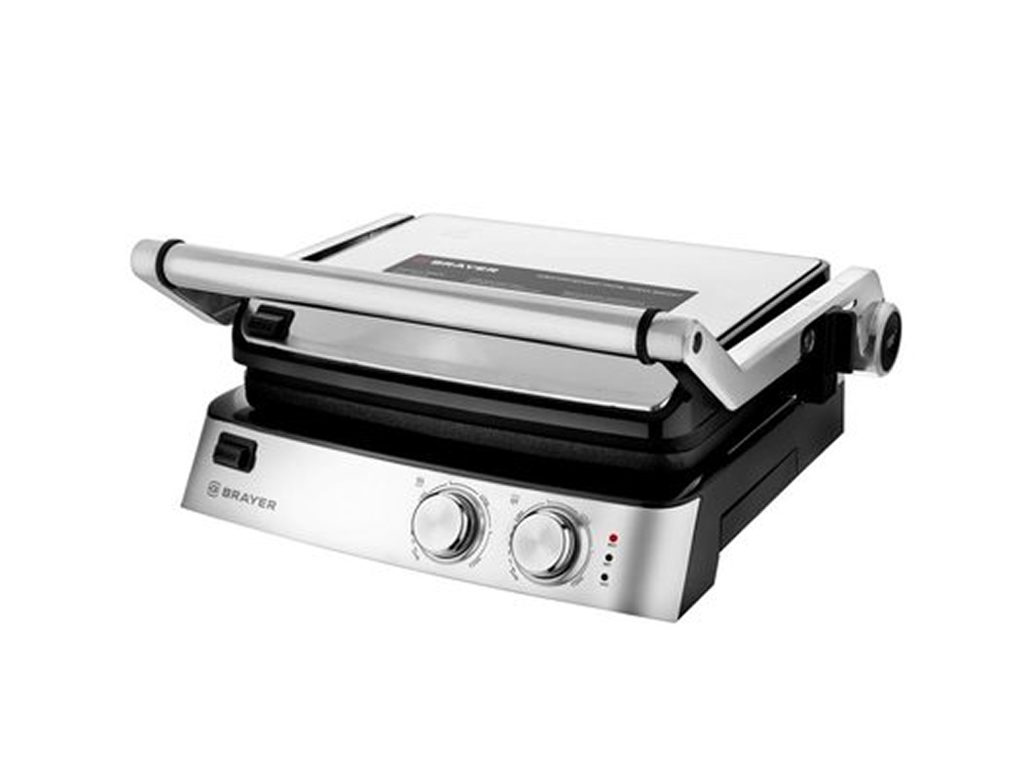 Электрогриль BRAYER BR 2007, антипригарное покрытие, мощность 2000Вт.