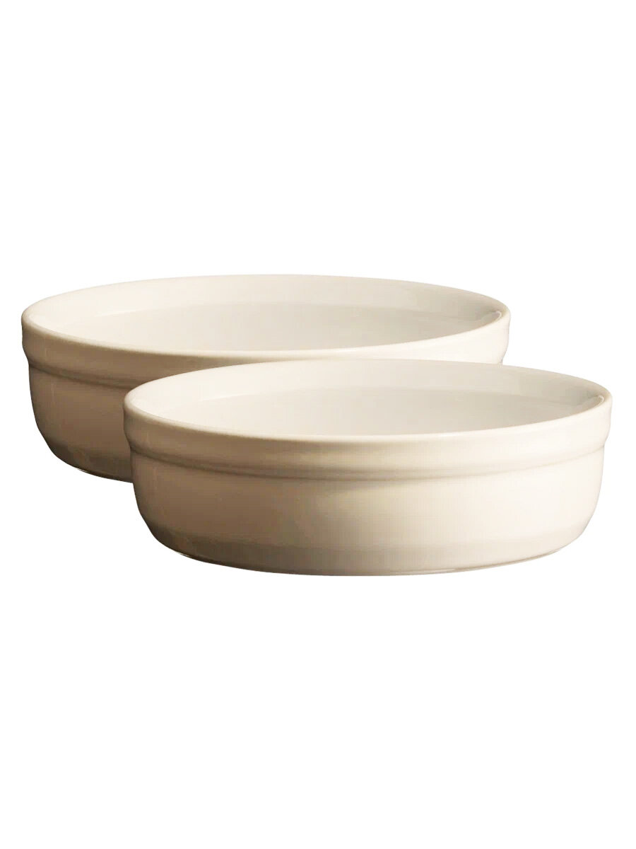 Набор рамекинов №12 Emile Henry 2 шт, цвет крем, керамические, 150 мл