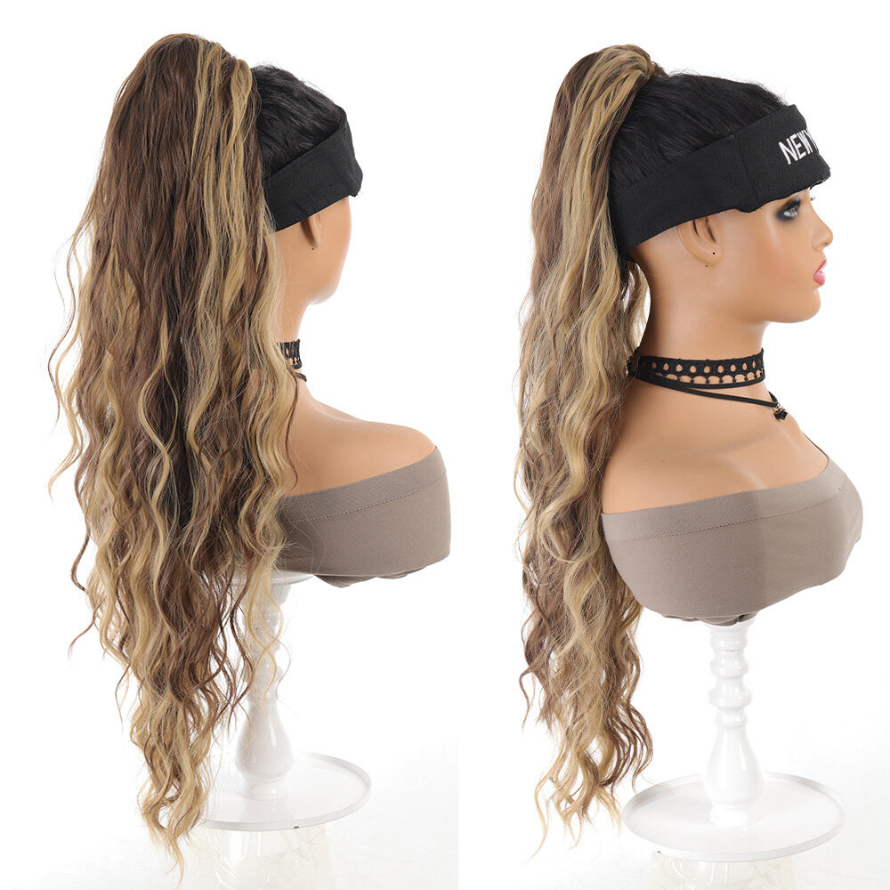 Женский парик с водной рябью, заколка-захват, длинный конский хвост