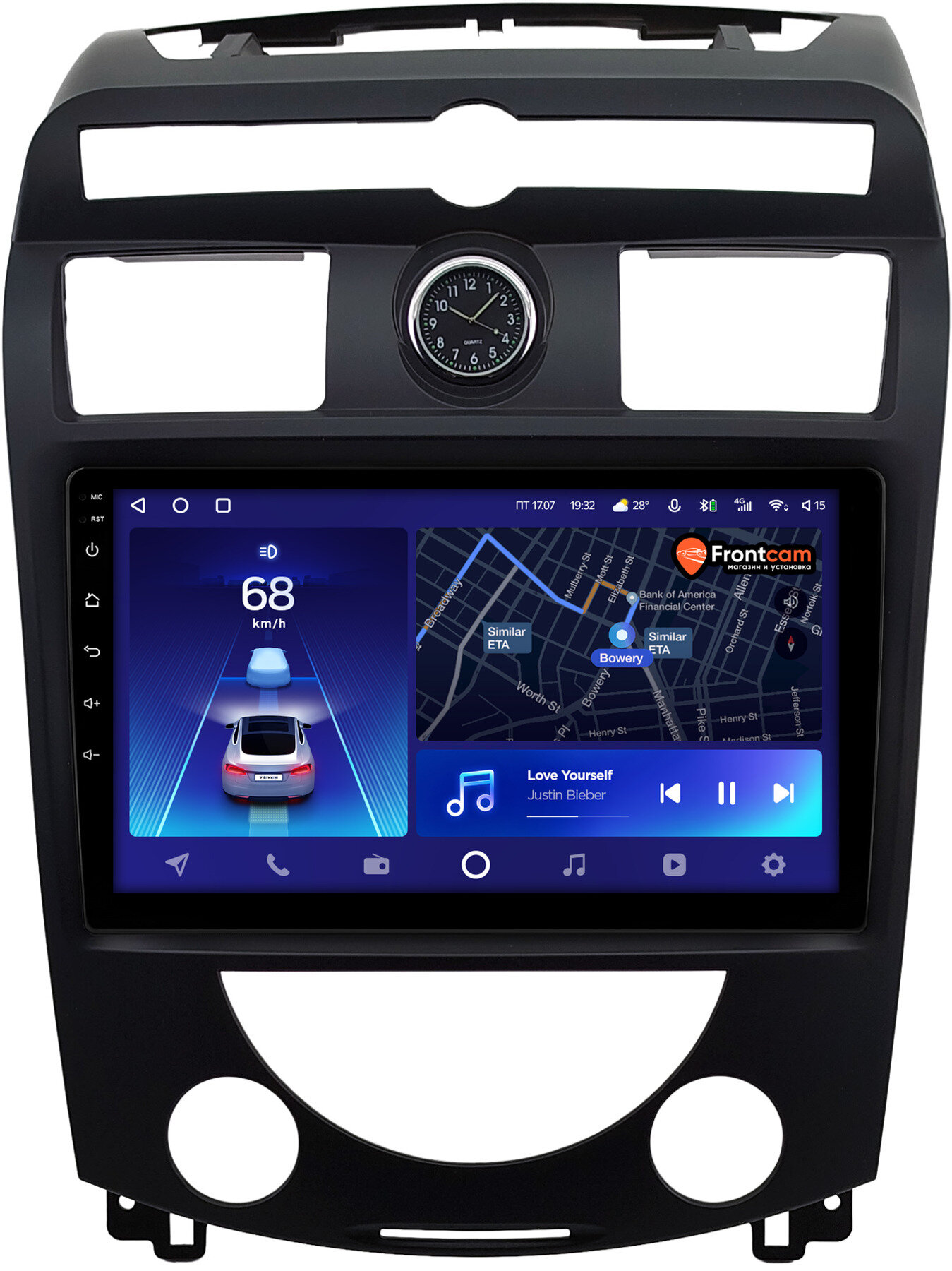 Штатная магнитола Teyes CC2 PLUS 4/64 10" RM-10-3540 SsangYong Rexton 2 2006-2012 (с часами) Android 10 (4G-SIM, DSP, QLed)