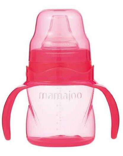 MAMAJOO - Антиколиковый поильник-непроливайка с ручками 6+, 160 мл Розовый