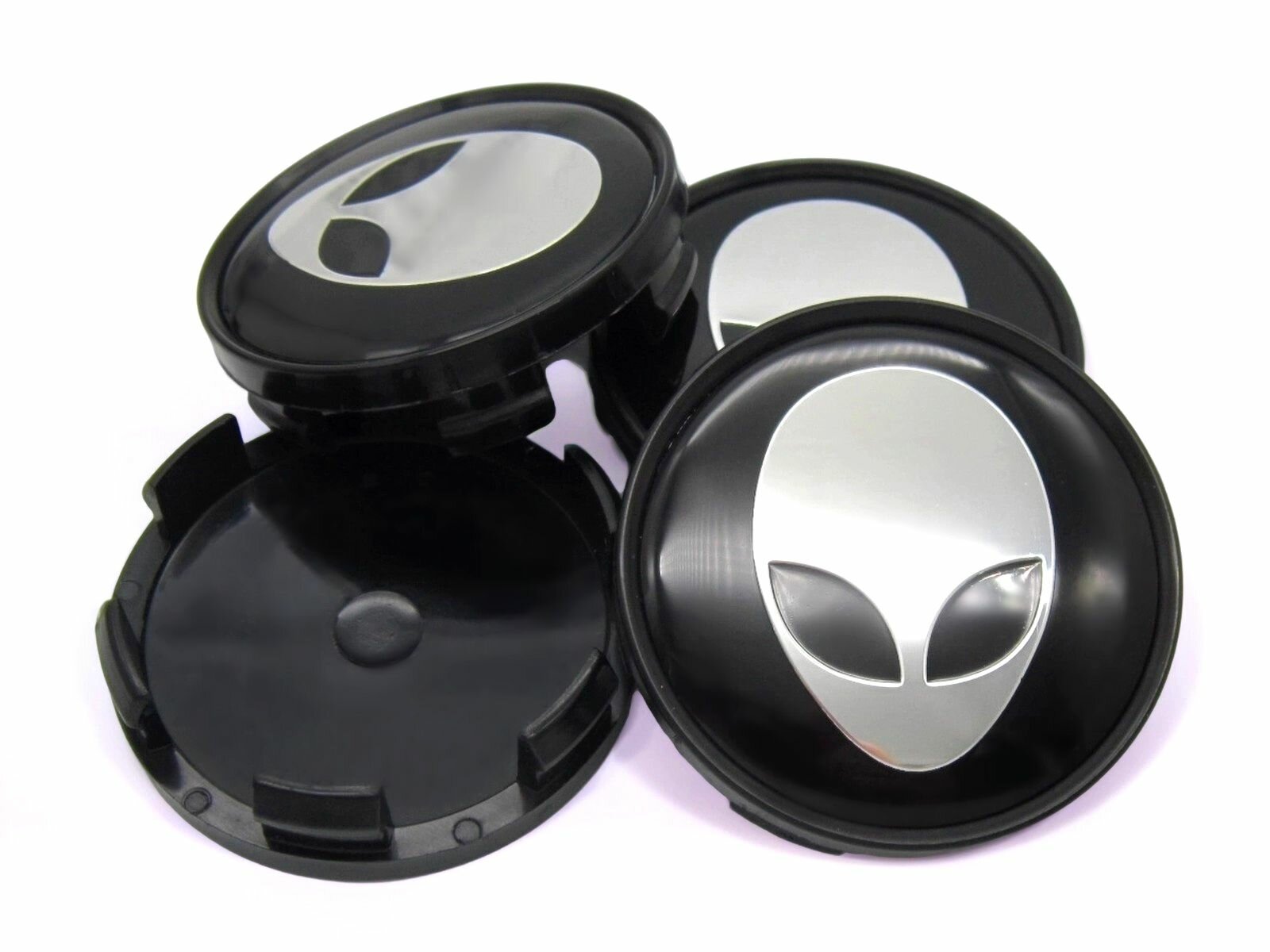 Колпачки заглушки на литые диски НЛО 59/56/10 мм, комплект 4 шт.