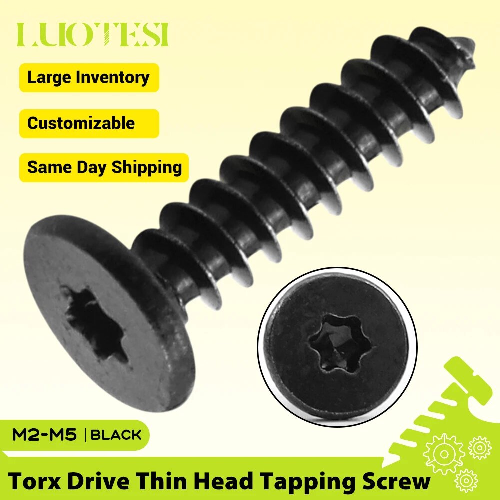 Саморезы Torx LUOTESI DHX-304-MHCA черные M2-M4