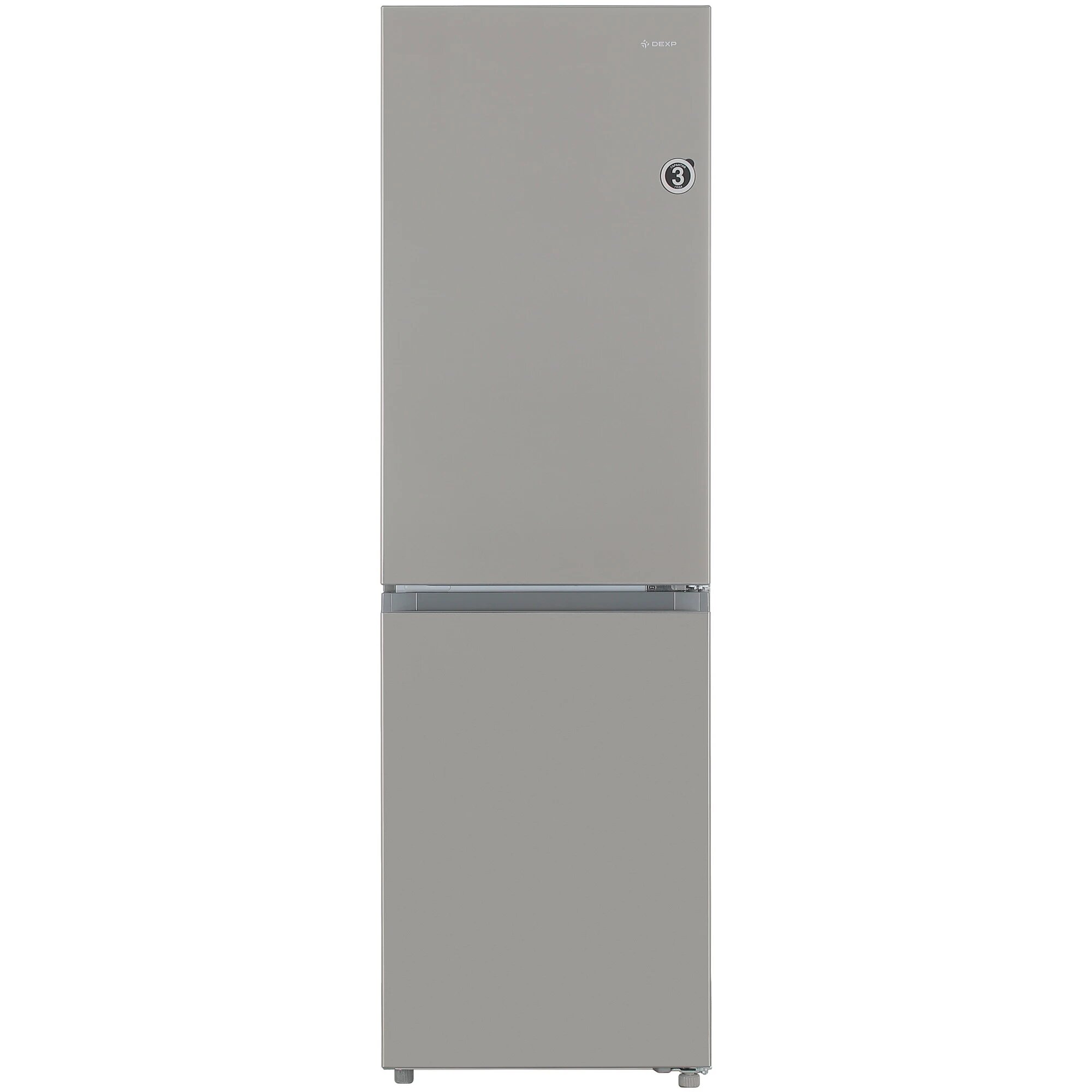 Холодильник с морозильником "DEXP B4-27AMA", серебристый, 295л, No Frost