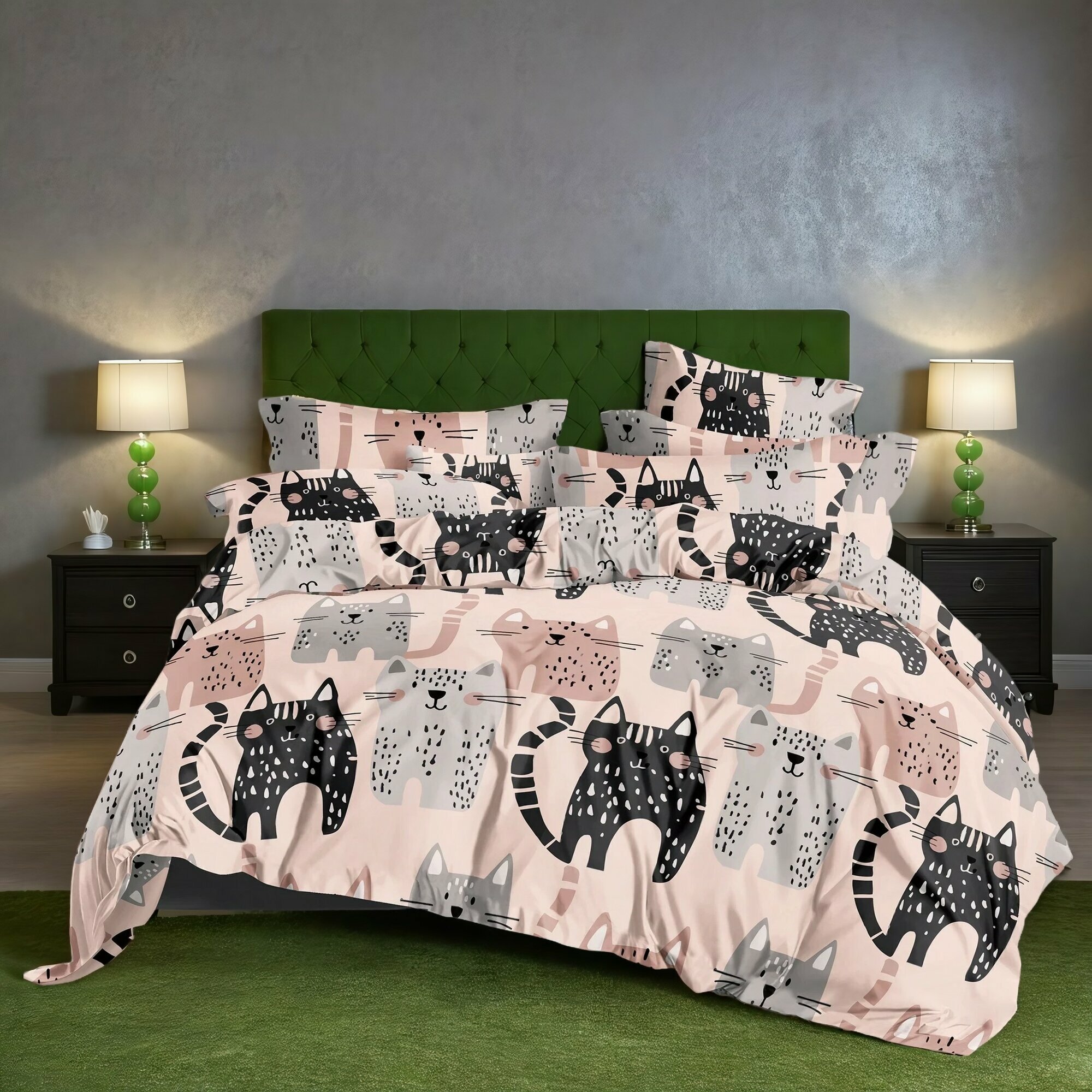 Постельное белье евро Cleo Dreams Color комплект микросатин, наволочки 50х70 и 70х70