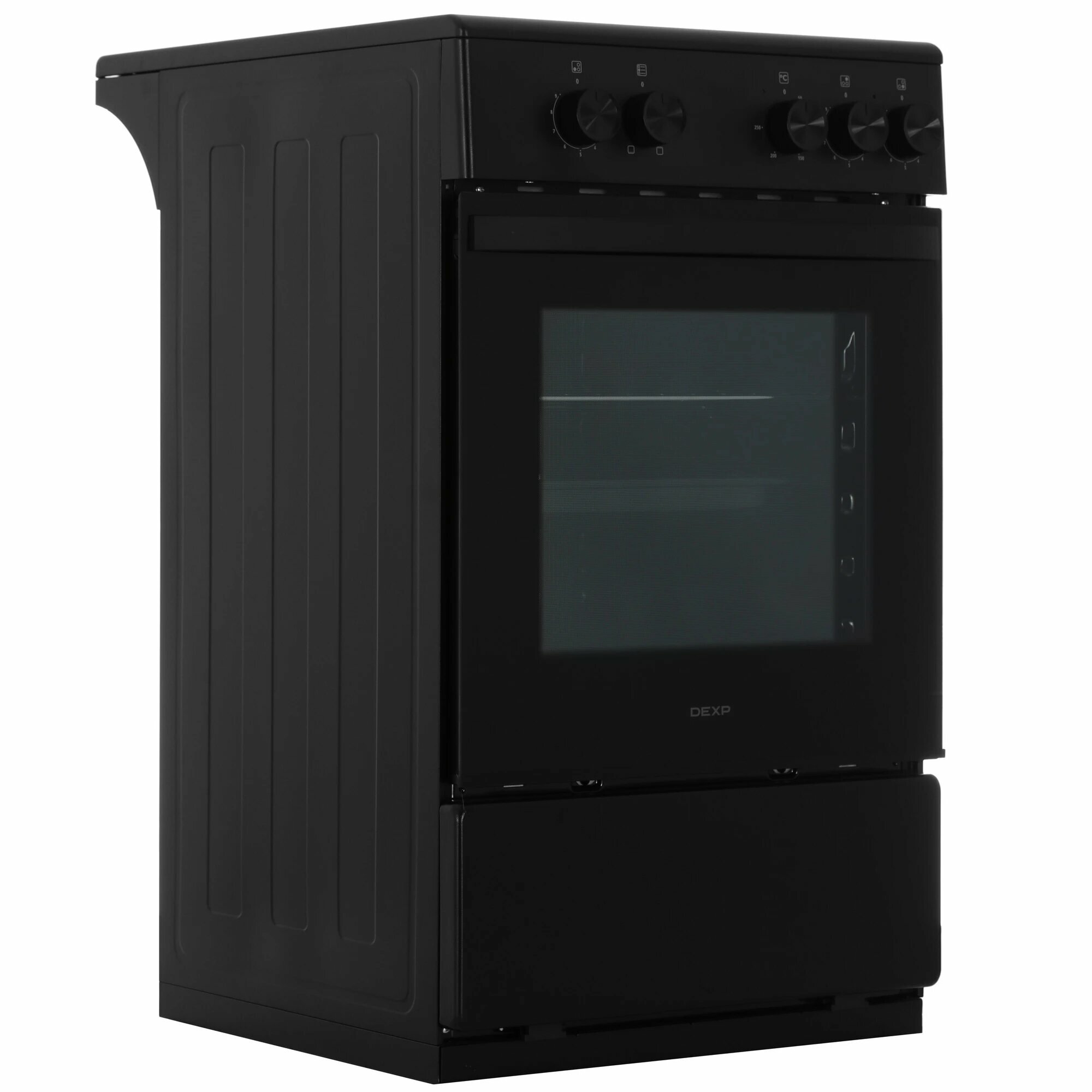 Плита электрическая DEXP EC50-M02, 4 конфорки, 40 см, черная