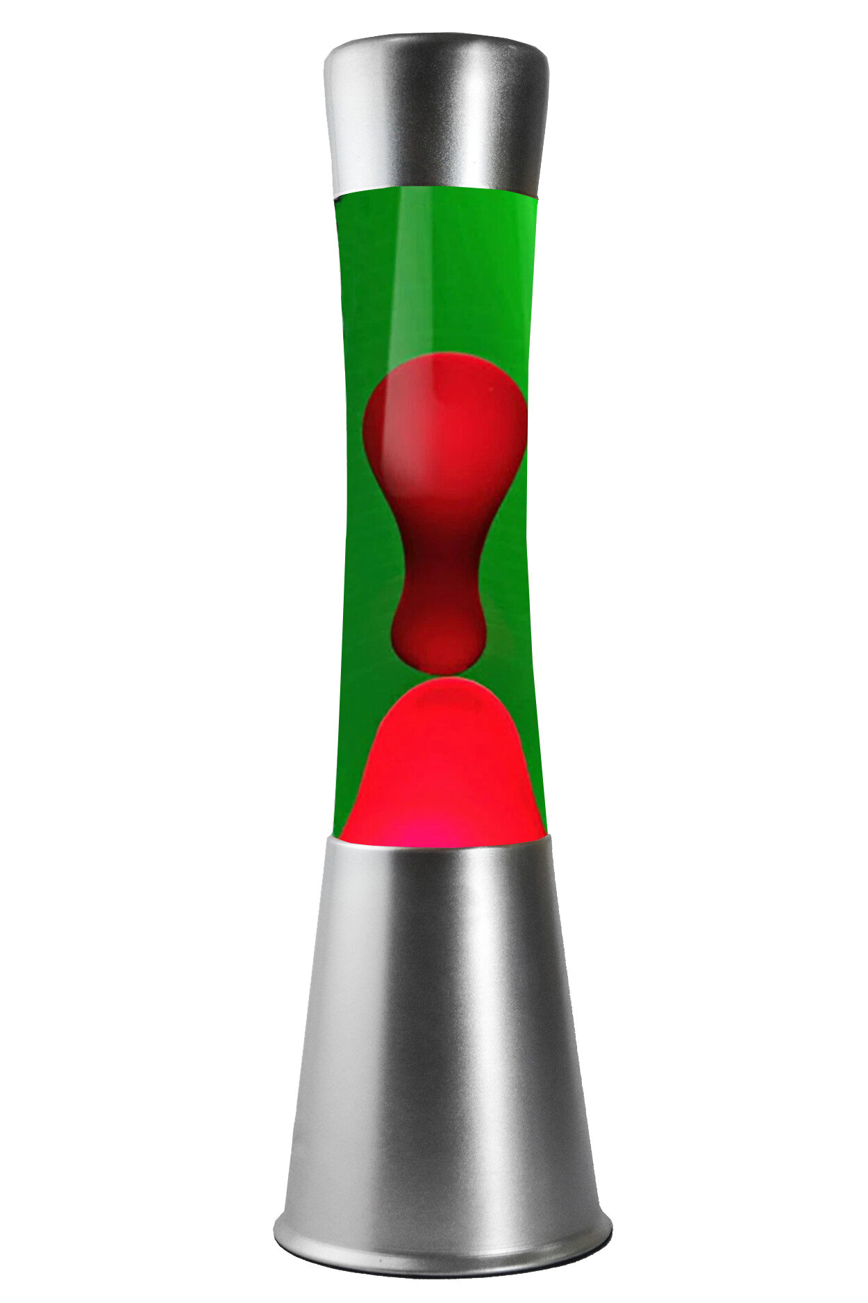 Лава-Лампа Красная/Зеленая 40 см (серебристый корпус), от сети