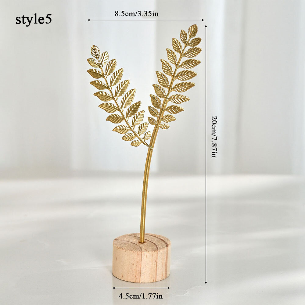 Статуэтка для интерьера дома на полку Золотые листья
