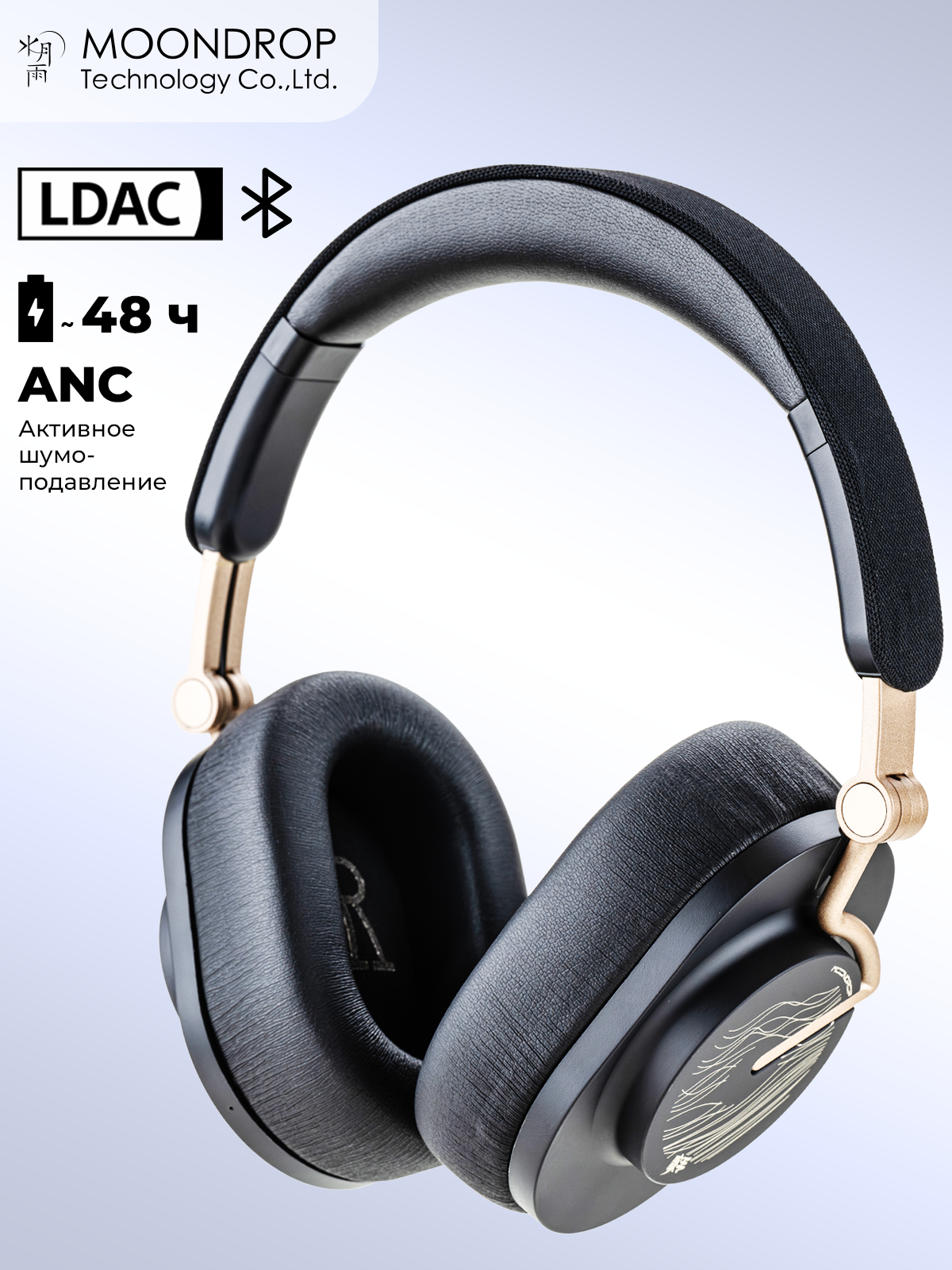 Полноразмерные наушники MOONDROP SINGER Black, Bluetooth: 5.4