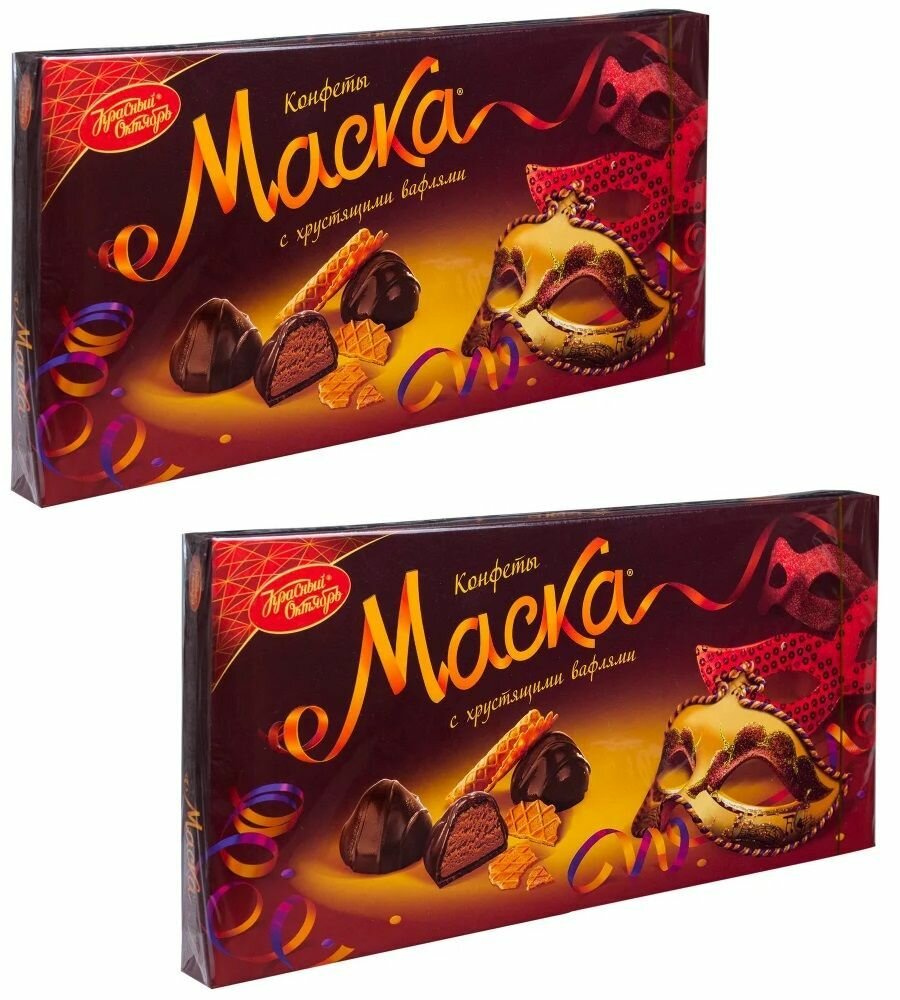 Набор Бабаевский Шоколадный набор Маска с хруст. Вафлями, 300 г х 2 шт