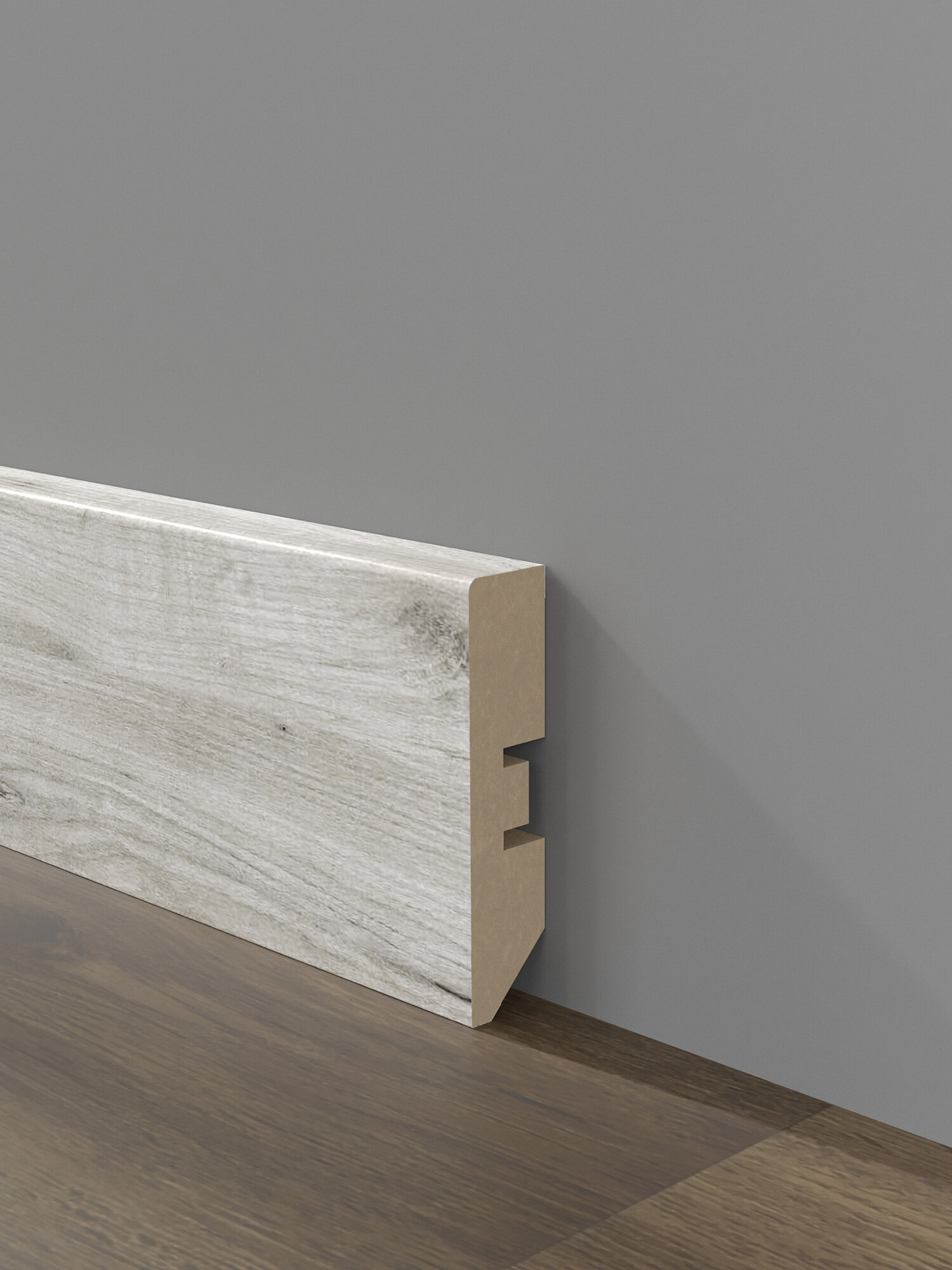 Плинтус №1 саваш 2070*70*16 мм ДУБ крафт белый - 15 шт.