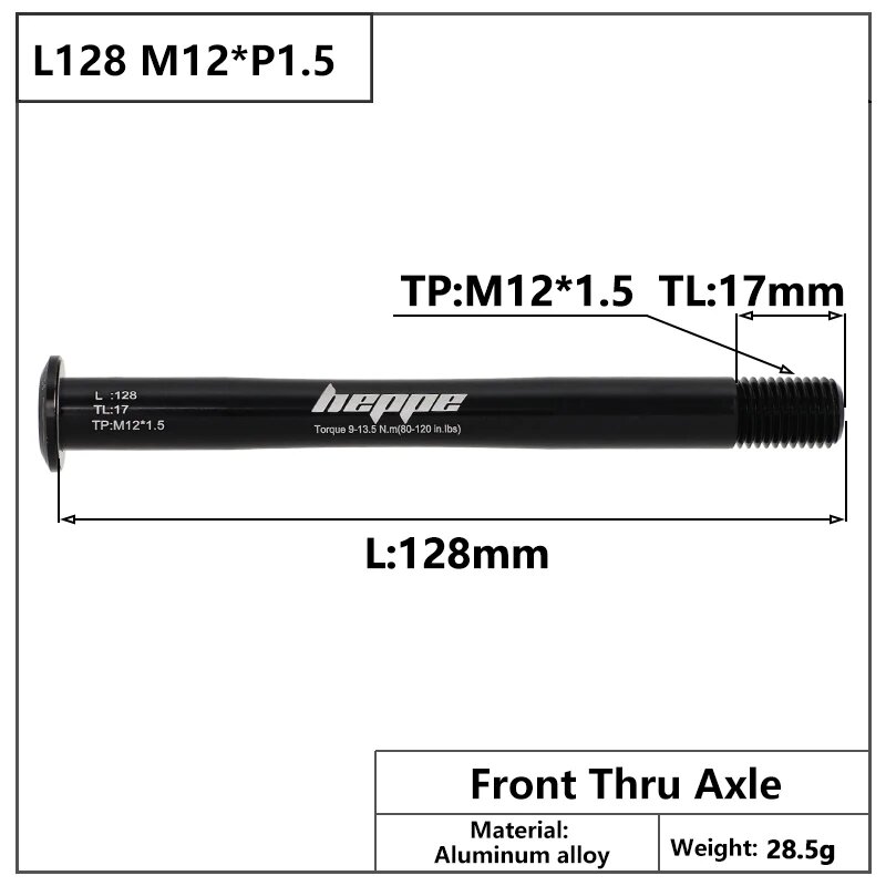 HEPPE Сквозная ось для велосипеда L128 M12x1.5 TL17