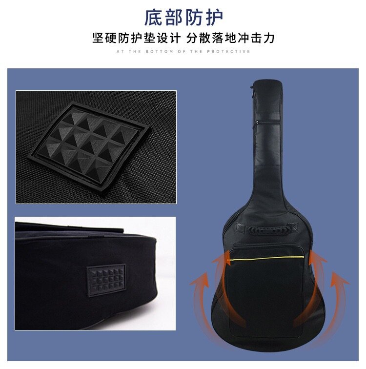 Рюкзак для акустической гитары Folk, мягкий чехол для гитары, утолщенный рюкзак для гитары с двойными лямками, производитель сумок для музыкальных инструментов, оптовая продажа.