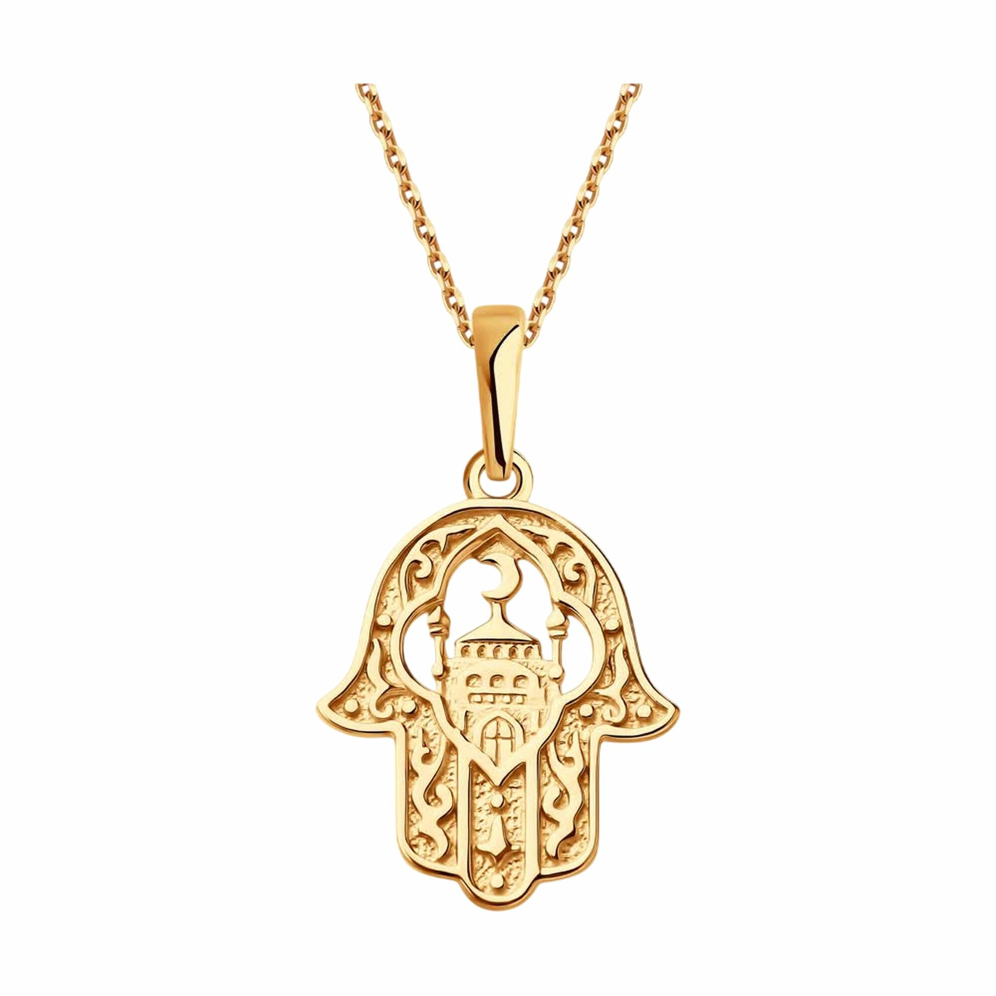 Подвеска, красное золото, 585 проба