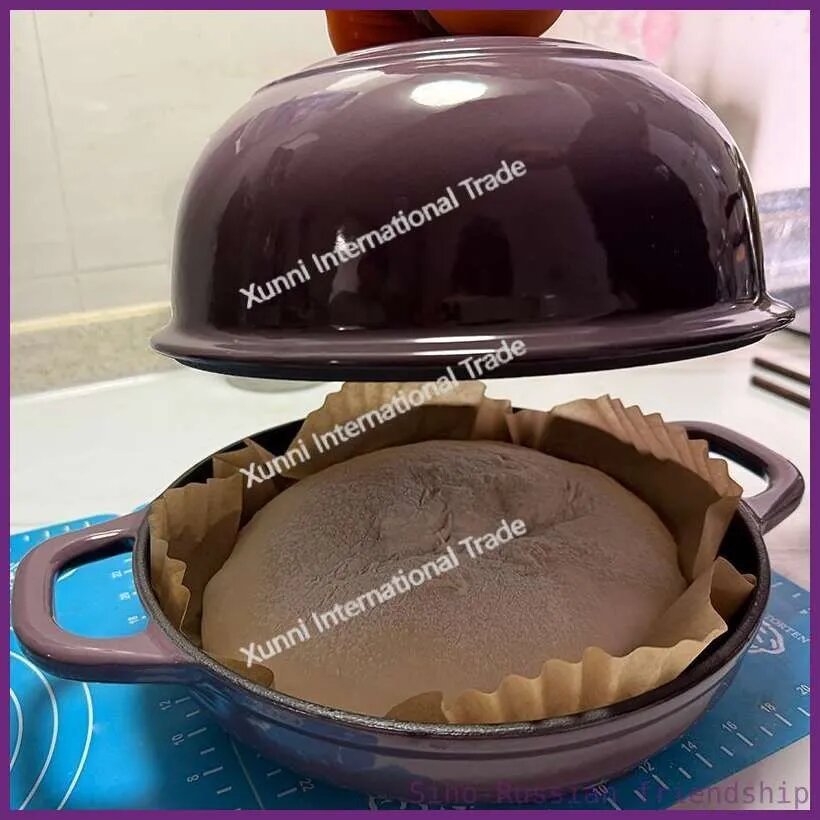 Форма для выпечки круглая для хлеба чугунная 24 см , 1 шт