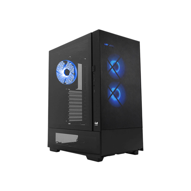 Корпус без блока Case InWin Modfree Base, Full-Tower, TG, 3x140mm ARGB, 2xUSB-A 3.0 + 1xUSB-C 3.2, E-ATX, ATX, mATX, mITX Black