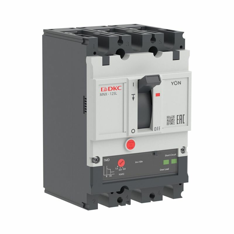 Выключатель автоматический 3P 50А 70кА pro MNX125L при AC415V расцепитель TMD YON MNX125L3PTMD0050