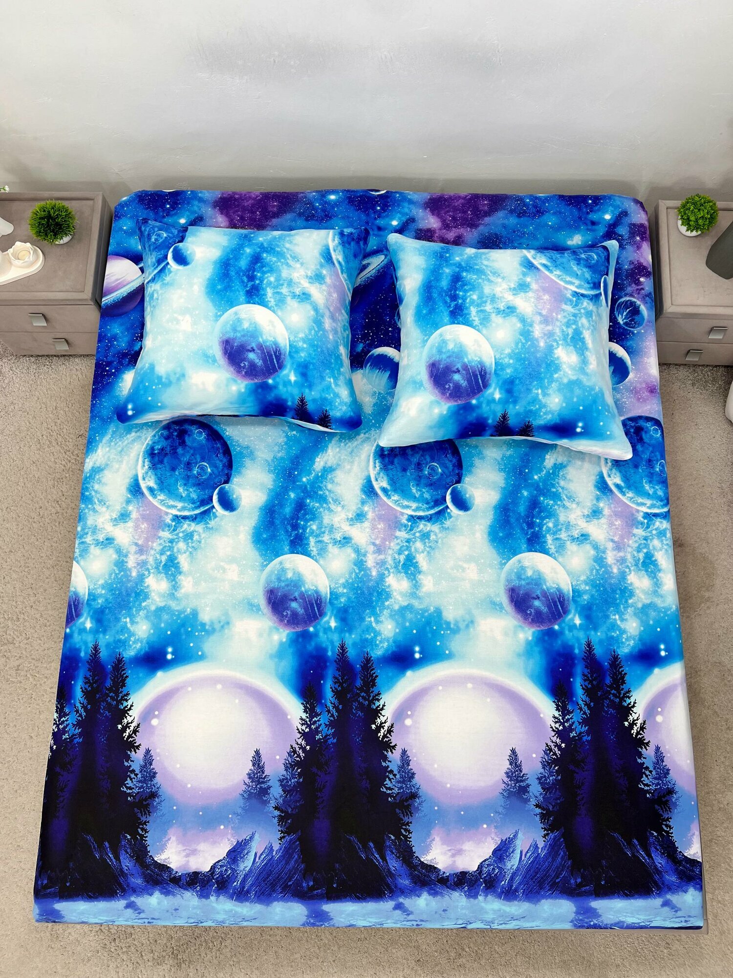 Milo s простынь на резинке 120х200, 1.5 спальная натяжная простыня хлопок 100%