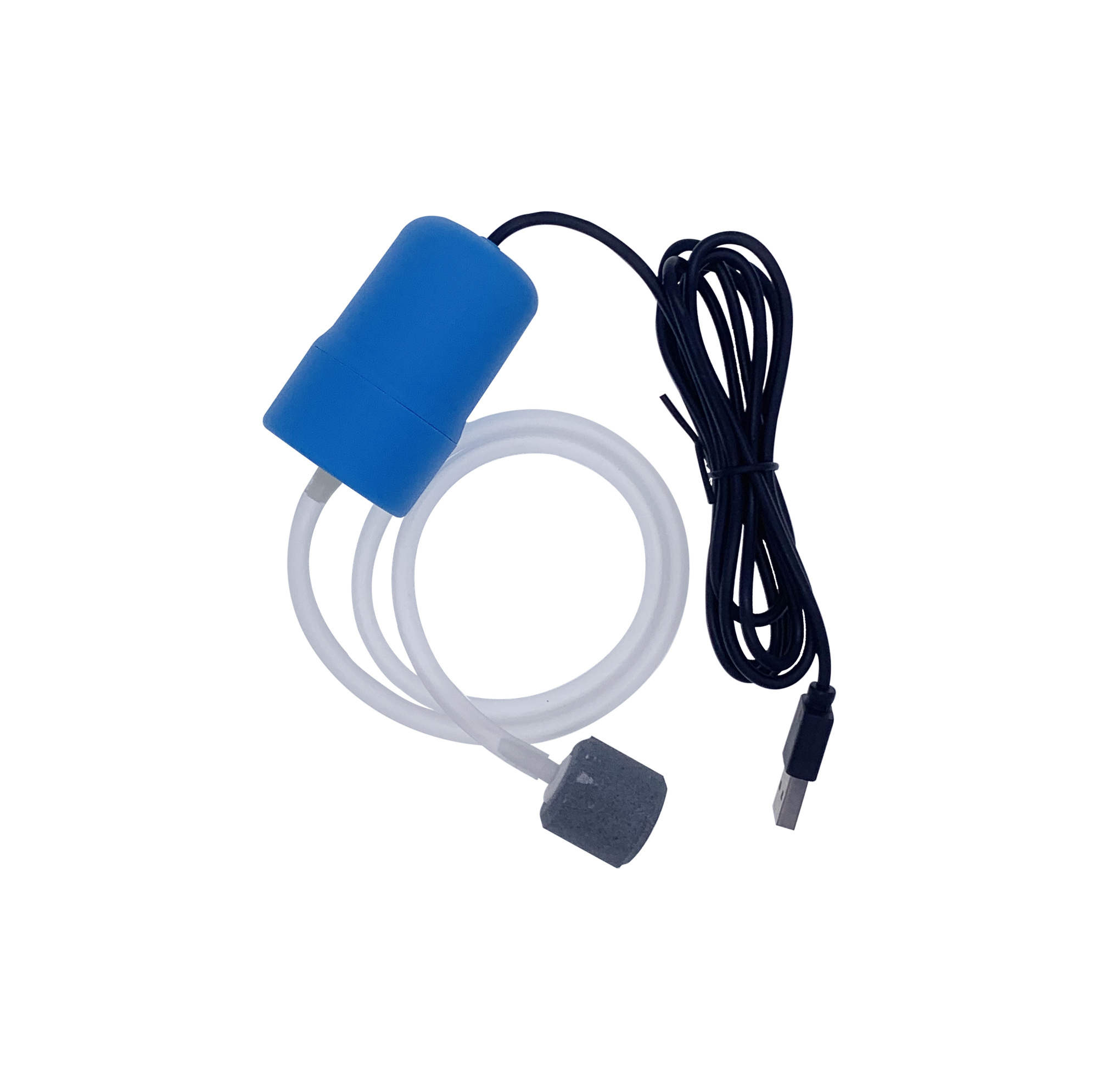 Премиум тихий USB-насос для аквариумов, синий цвет, в комплекте маленький аэратор, портативный