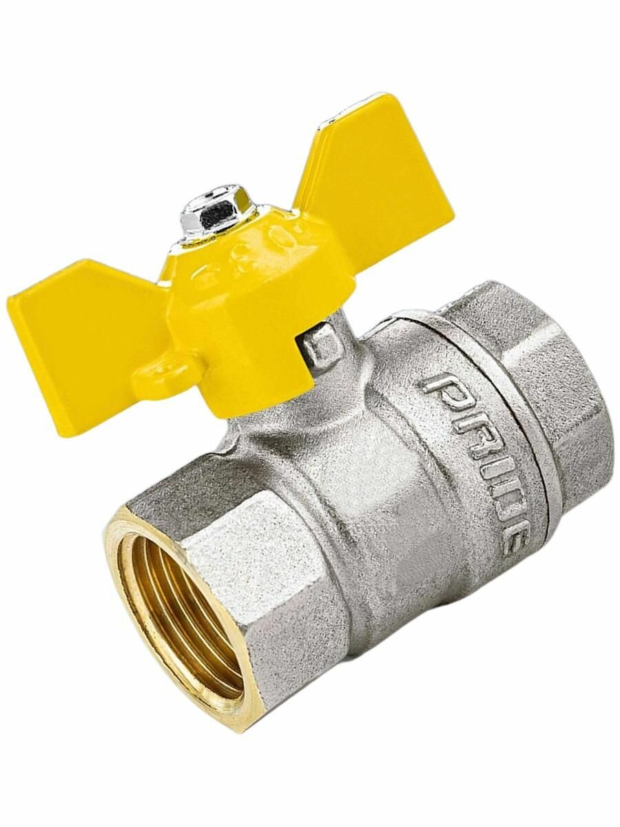 Кран шаровой для газа муфтовый полнопроходной (бабочка) AQUALINK 1/2"