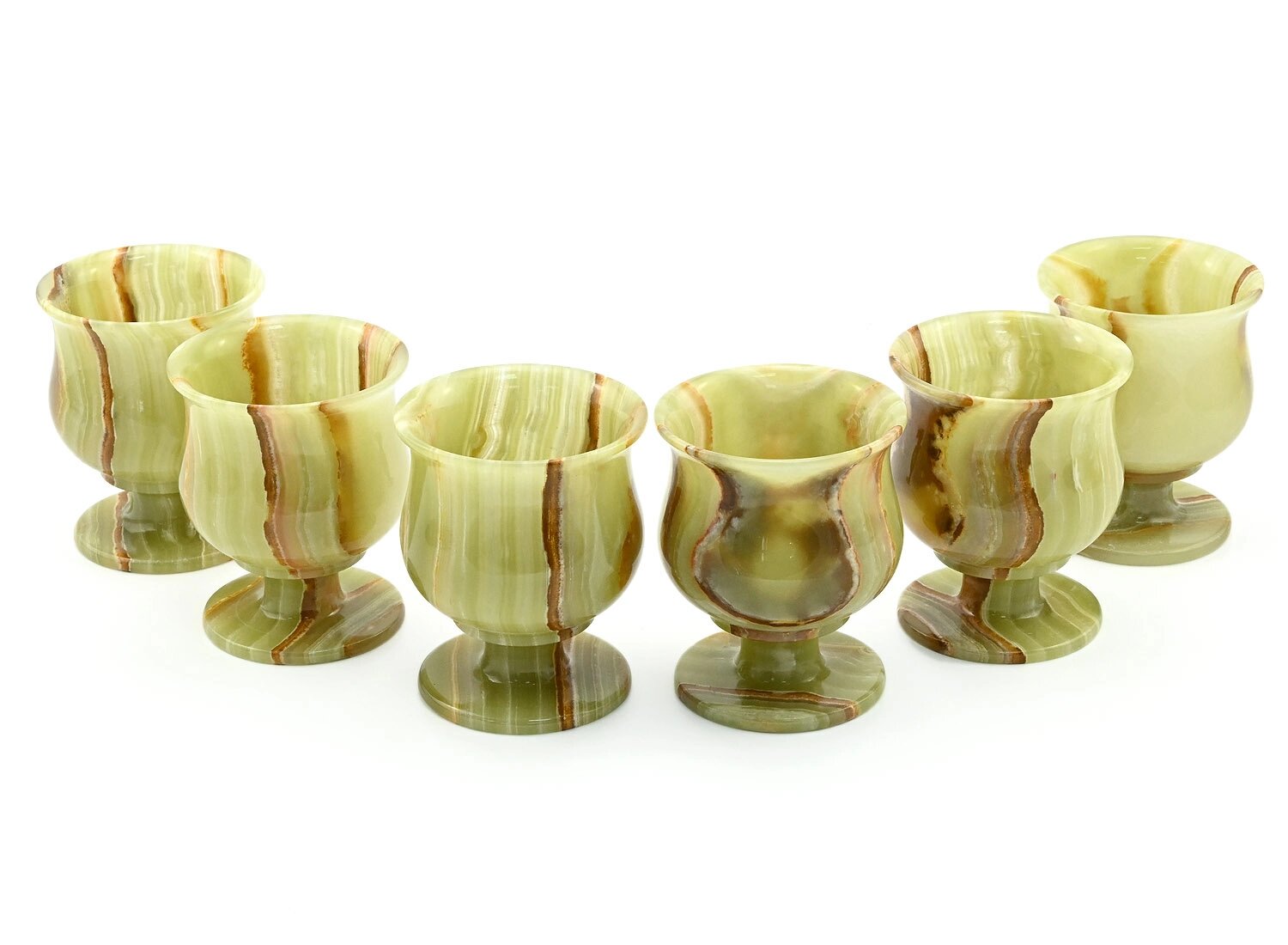 Бокалы из оникса набор 6 шт "Люкс". .