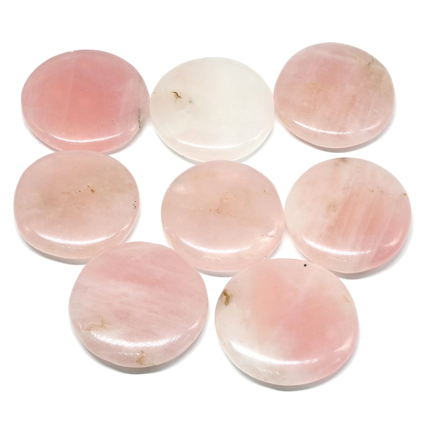 Галька из розового кварца 44*44*8мм, 30-34г. .