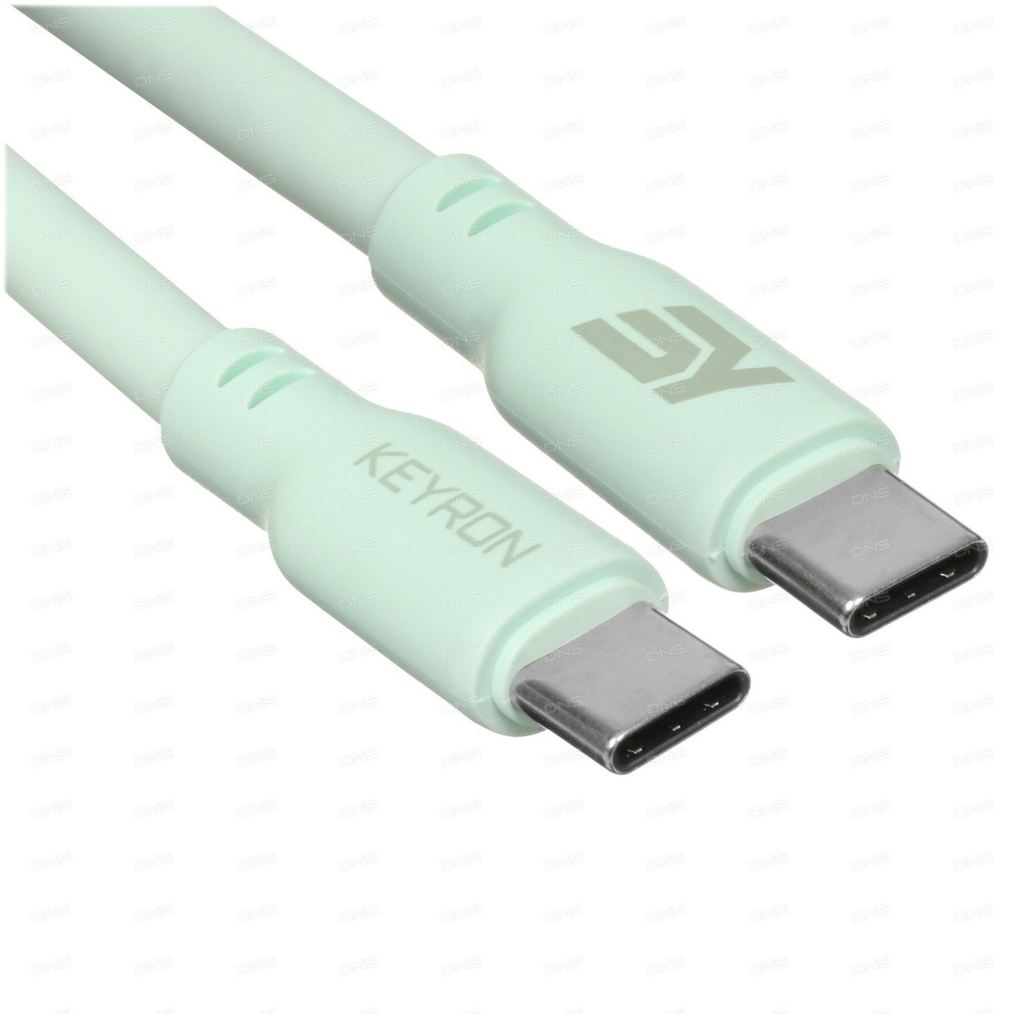 Кабель круглый KEYRON USB Type-C - USB Type-C зеленый 1.5 м