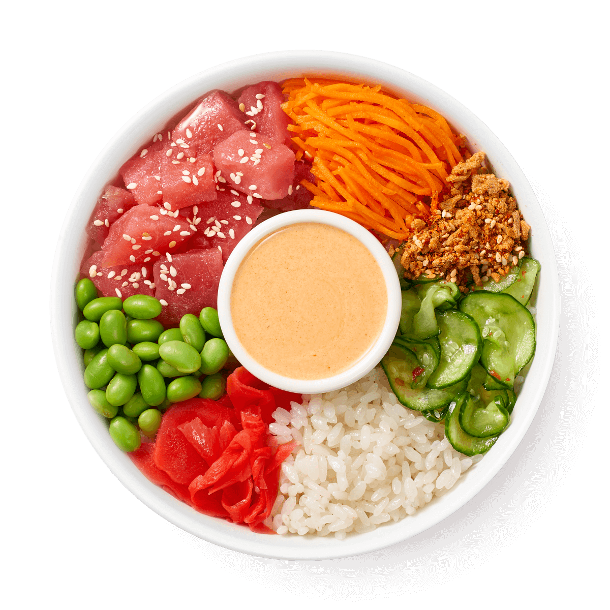 Поке с тунцом Soul in the Bowl, с соусом, рассыпчатый рис, 210 гр.