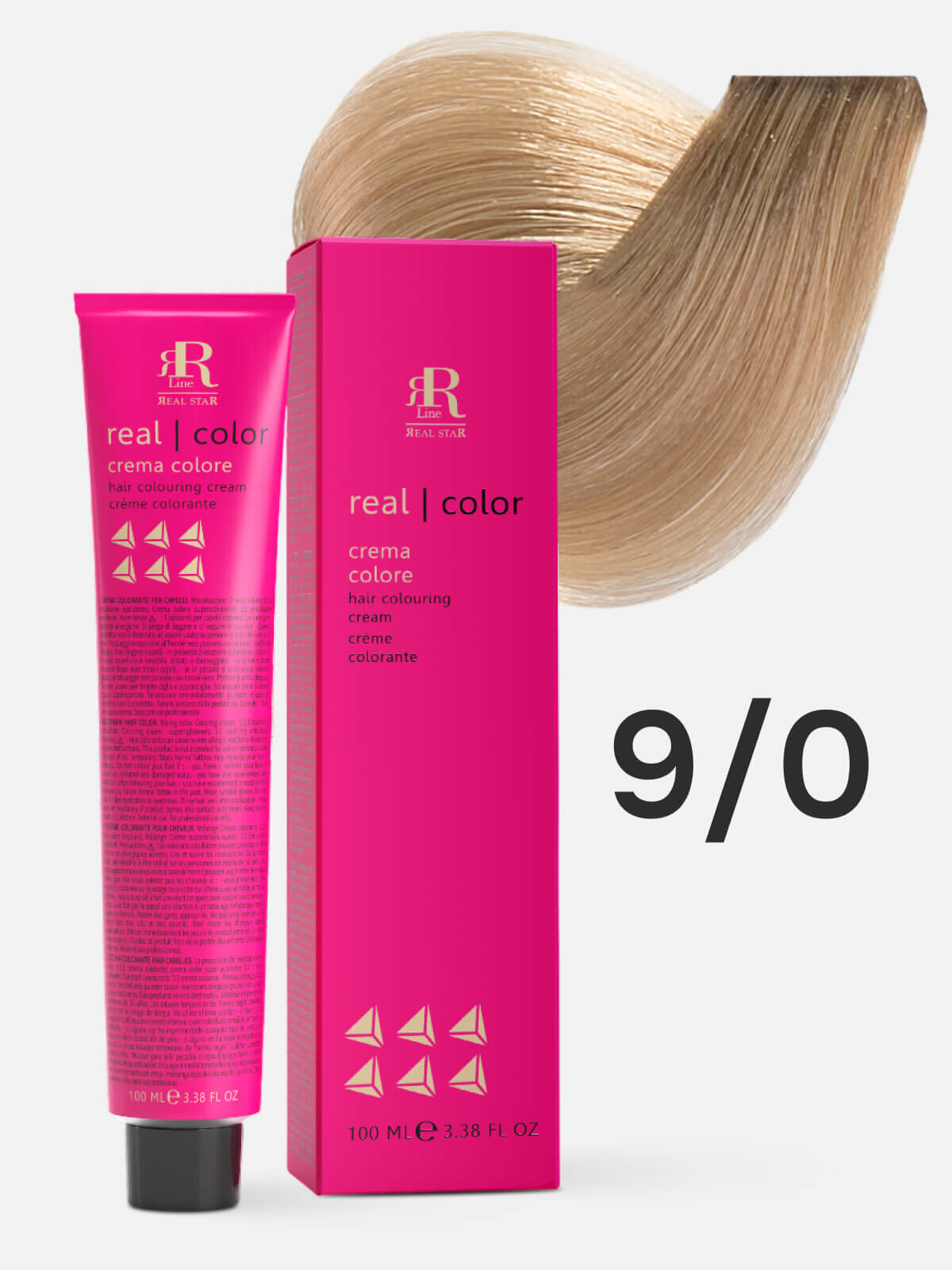 Крем - краска для волос профессиональная RR Line Colouring Cream 9/0 Блонд Натуральный, 100 мл