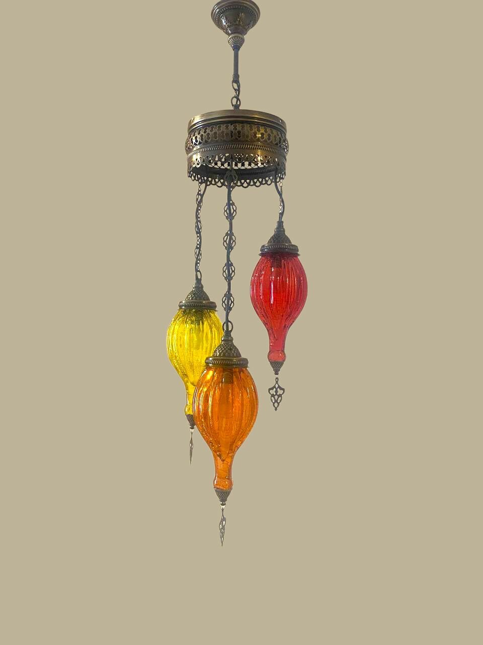 Подвесная Восточная люстра Exotic Lamp S 392 розовая