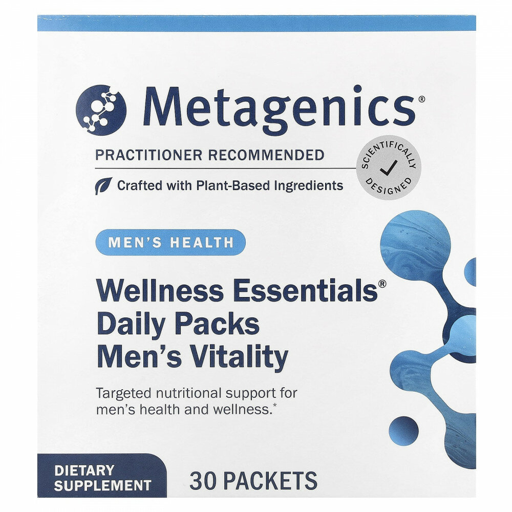 Metagenics, Wellness Essentials®, Men's Vitality, мультивитамины для мужчин, 30 пакетиков