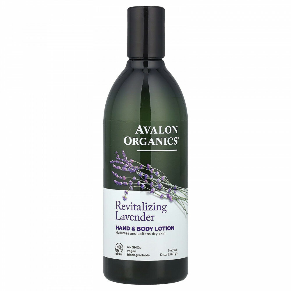 Avalon Organics, лосьон для рук и тела, восстанавливающая лаванда, 340 г (12 унций)
