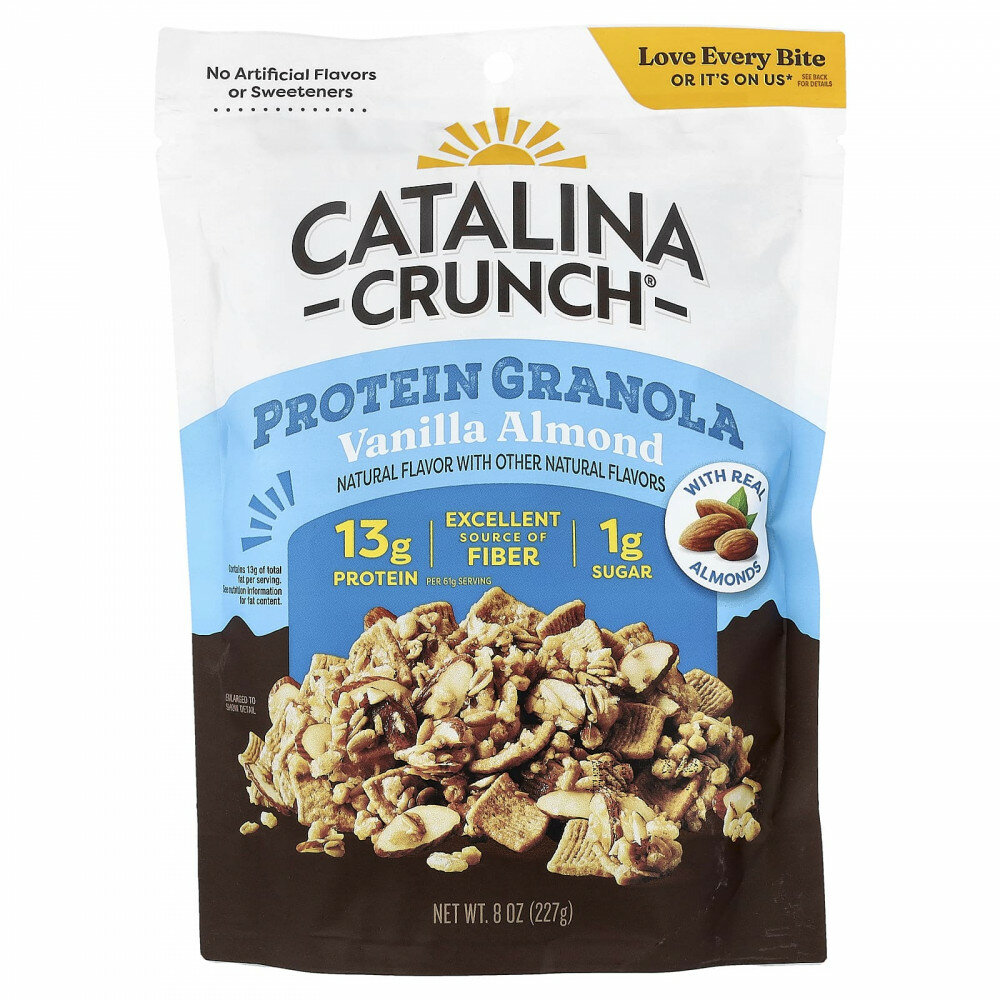 Catalina Crunch, протеиновая гранола, со вкусом ванили и миндаля, 227 г (8 унций)