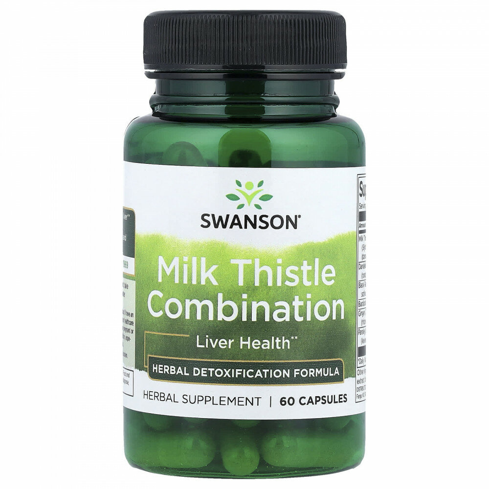 Swanson, смесь расторопши, 60 капсул