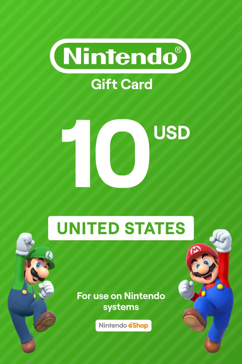 Карта пополнения Nintendo eShop Card 10$ USD долларов, цифровой ключ США