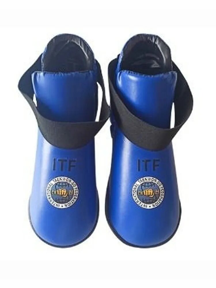 Защита для стопы синего цвета размера L для тхэквондо и кикбоксинга