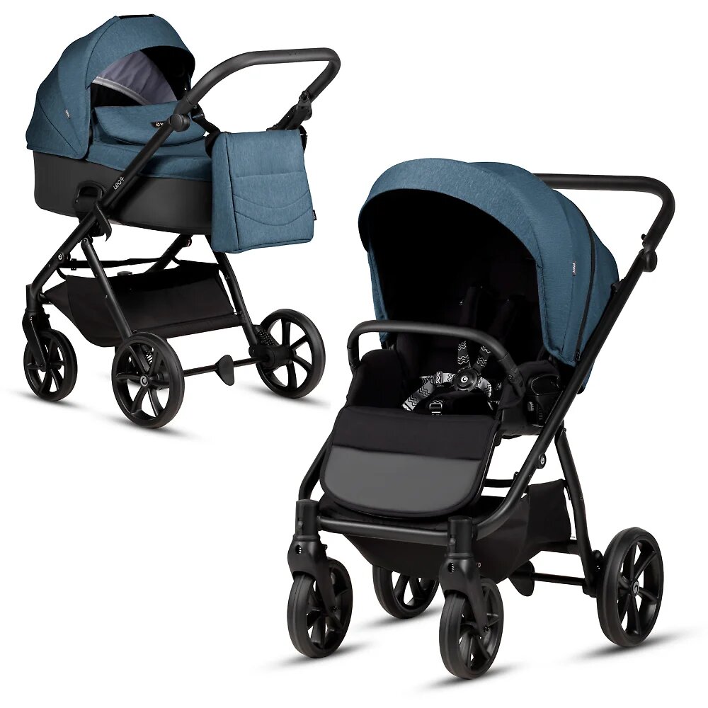 Детская коляска 2в1 Tutis Leo 3+, цвет Deep Blue (Синий), артикул производителя 1582288
