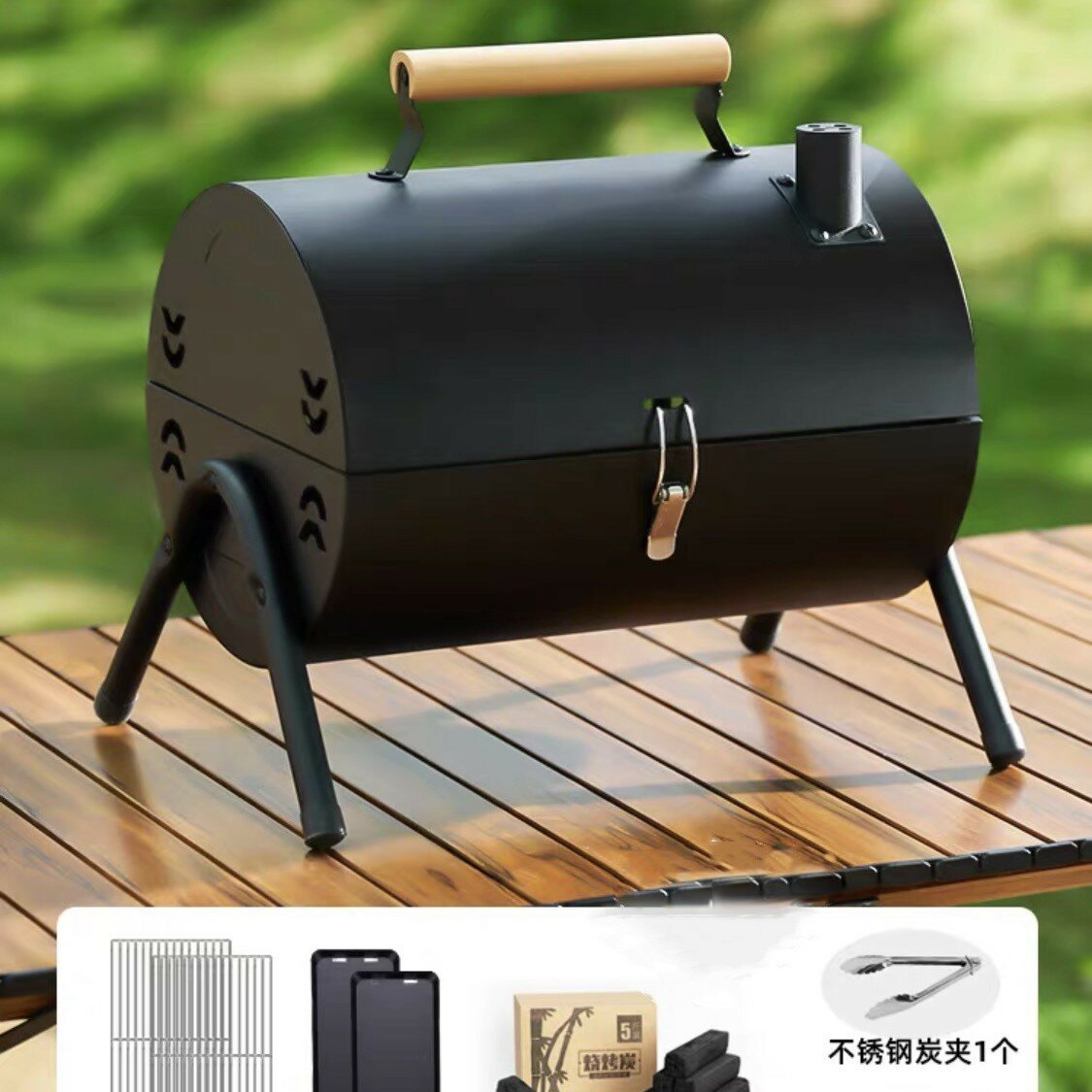 Дровяная печь-камин, небольшая бытовая угольная печь, утолщённый портативный гриль для барбекю в помещении, печь для барбекю на открытом воздухе для кемпинга.
