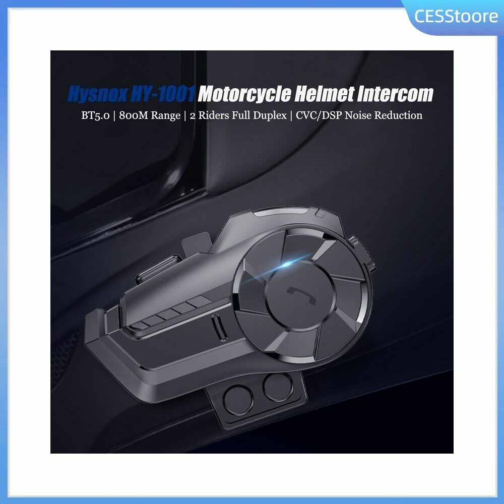 Hysnox HY-1001, интерком для мотошлема, BT5.0, полный дуплекс, 800 м, IP65, шумоподавление