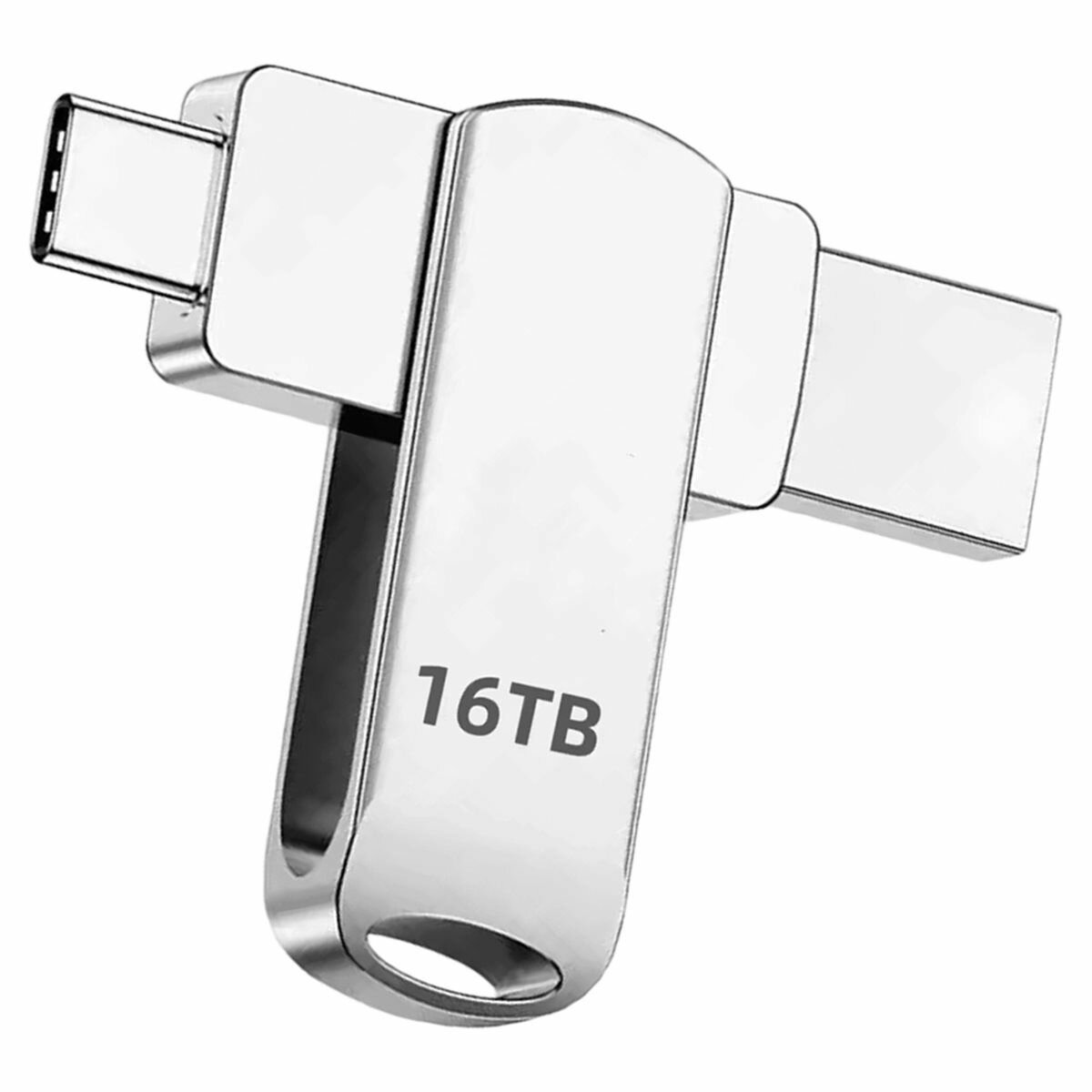 Флеш-накопители 16 ТБ, высокоскоростная передача данных через USB, металлическая флешка, карта памяти, водонепроницаемая флешка.